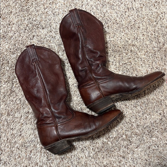 Tony Lama | Shoes | Vintage Tony Lama Dark Leather Boots | Poshmark
